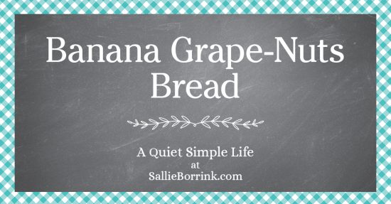 Banana Grape-Nuts Bread Recipe | Sallie Borrink