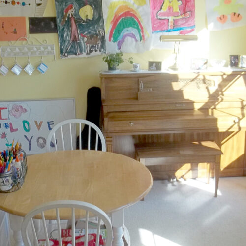 Our Homeschool Learning Room For First Grade - Sallie Borrink