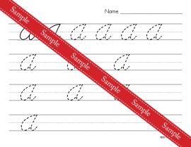 Cursive Handwriting Practice Worksheets - Upper & Lower Case Letters ...