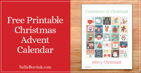 Free Printable Christmas Advent Calendar | Sallie Borrink