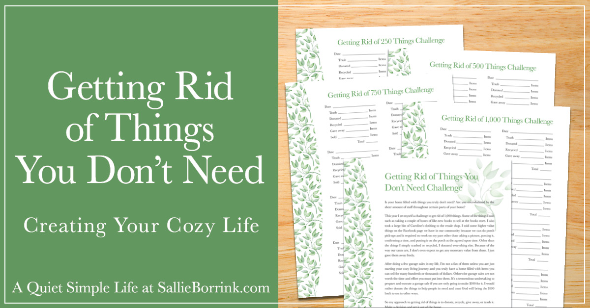 Getting Rid of Things You Don't Need - 5 Free Printables - A Quiet ...