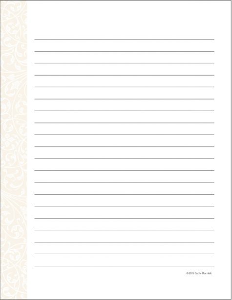 Free Printable Journal Pages | A Quiet Simple Life | Sallie Borrink