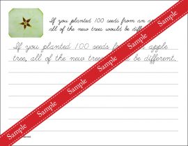 Apples Copywork | Print & Cursive Worksheets | Sallie Borrink
