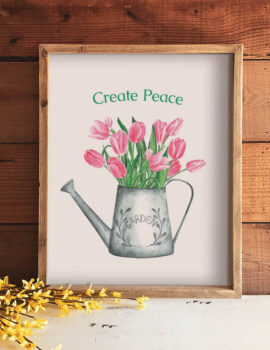 Create Peace Printable Artwork - A Quiet Simple Life