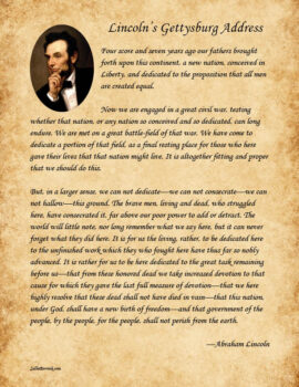 Lincoln’s Gettysburg Address Printable | Sallie Borrink