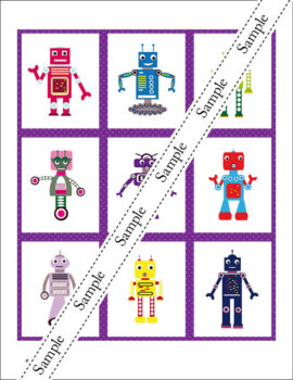 Robots Memory Game Printable | A Quiet Simple Life | Sallie Borrink