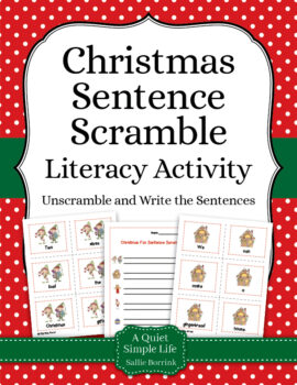 Christmas Sentence Scramble Printable | Sallie Borrink
