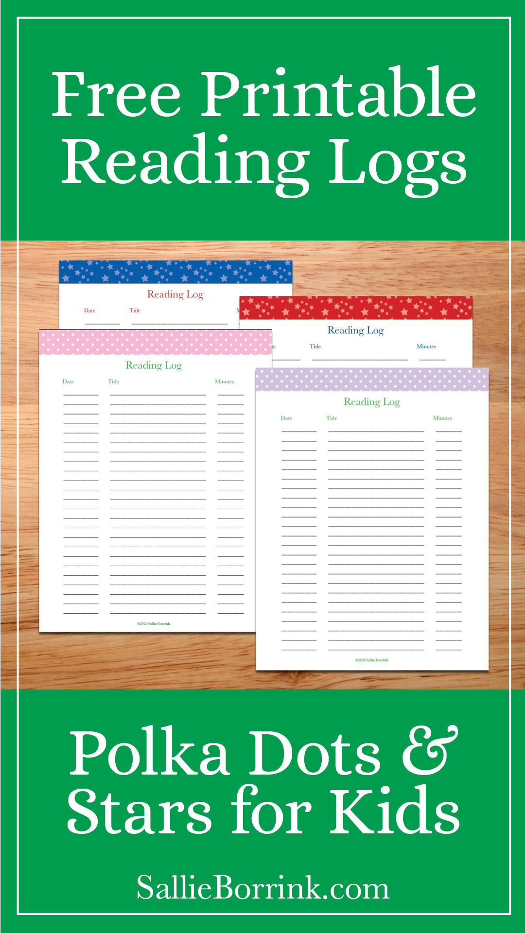Free Printable Reading Logs for Kids | Sallie Borrink