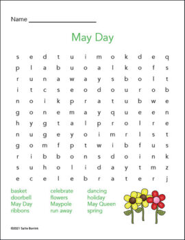 Free May Day Word Search Printable | A Quiet Simple Life | Sallie Borrink