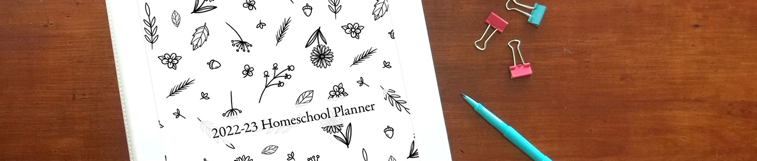 New Editable Homeschool Planner 2022-2023 - Black and White Floral - A ...