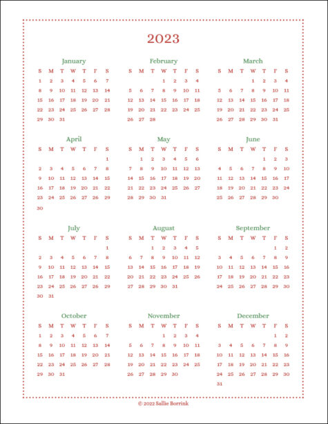 Year-at-a-Glance Calendars {2022 & 2023} - A Quiet Simple Life