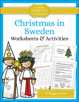 Christmas in Sweden - Printable Worksheets & Activities | Sallie Schaaf ...