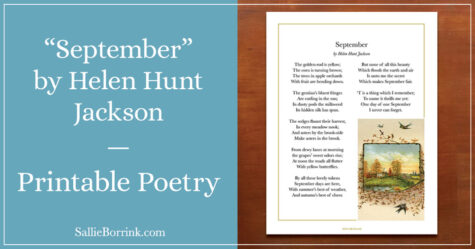 “September” by Helen Hunt Jackson | Printable Poem | A Quiet Simple ...