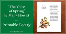 “The Voice of Spring” by Mary Howitt | Printable Poem | Sallie Borrink