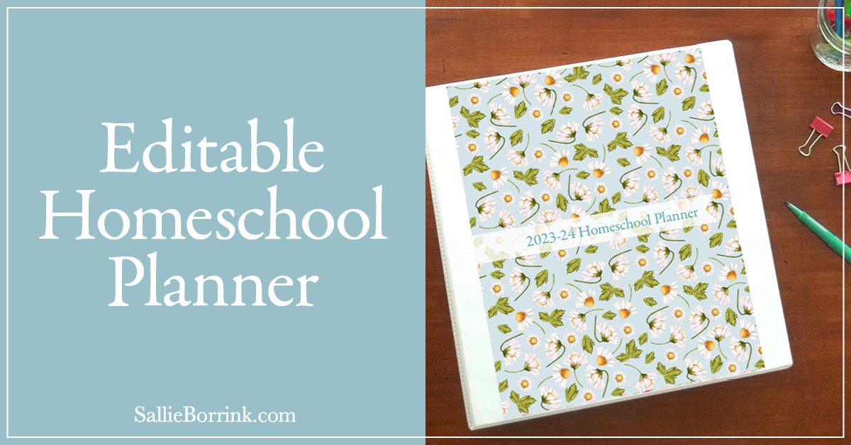 Editable Homeschool Planner - Daisies & Gingham (2023-24) - A Quiet ...