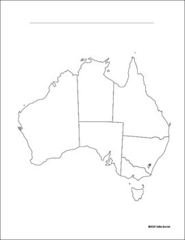 Free Printable Australia Map – Blank Outline for Homeschool | A Quiet ...