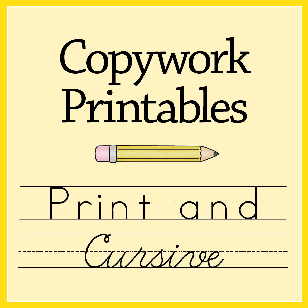 Themed Copywork Printables | Print & Cursive | A Quiet Simple Life