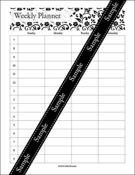 Editable Homeschool Planner | Black & White Floral for March 2024 ...