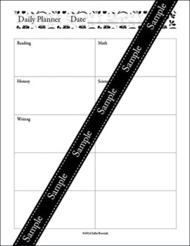 Editable Homeschool Planner | Black & White Floral for March 2024 ...