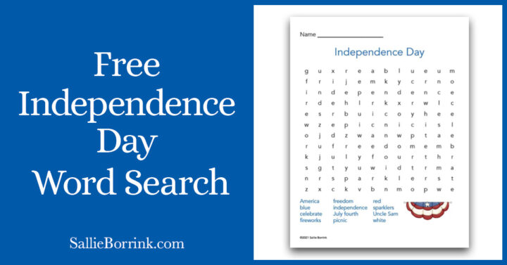 Free Independence Day Word Search | Sallie Borrink