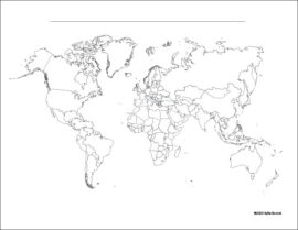 Free Printable World Map – Blank Outline for Homeschool | Sallie Schaaf ...