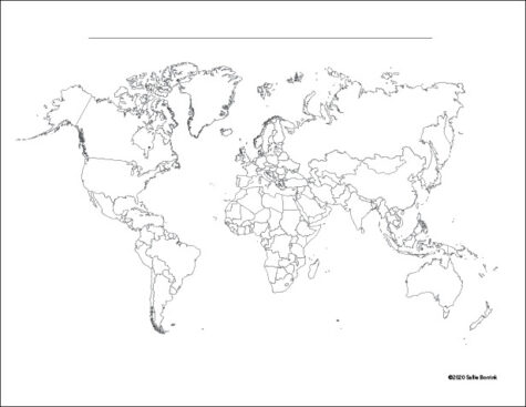 Free Printable World Map – Blank Outline for Homeschool | A Quiet ...