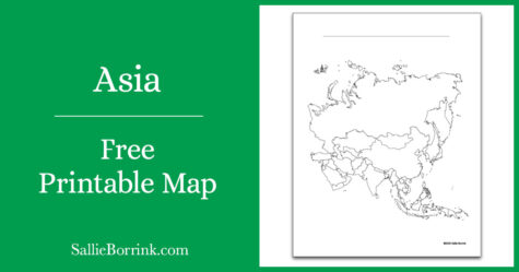 Free Printable Asia Map – Blank Outline for Homeschool | A Quiet Simple ...
