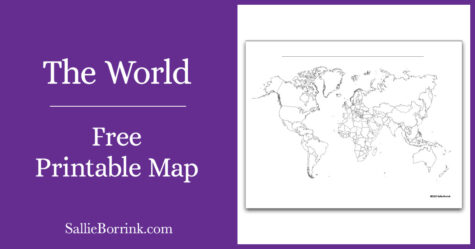 Free Printable World Map – Blank Outline for Homeschool | Sallie Schaaf ...