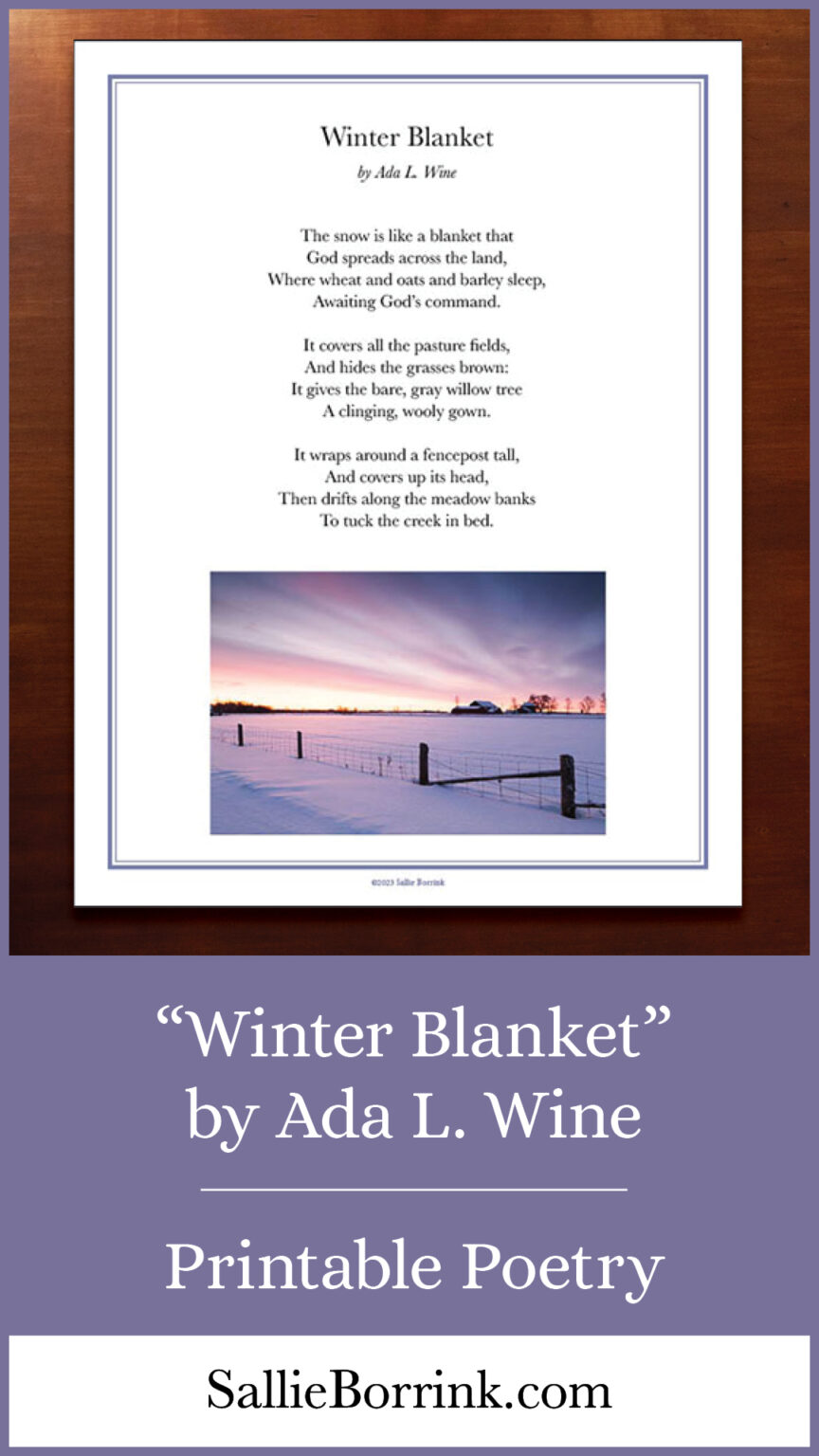 “Winter Blanket” by Ada L. Wine | Printable Poem | A Quiet Simple Life ...