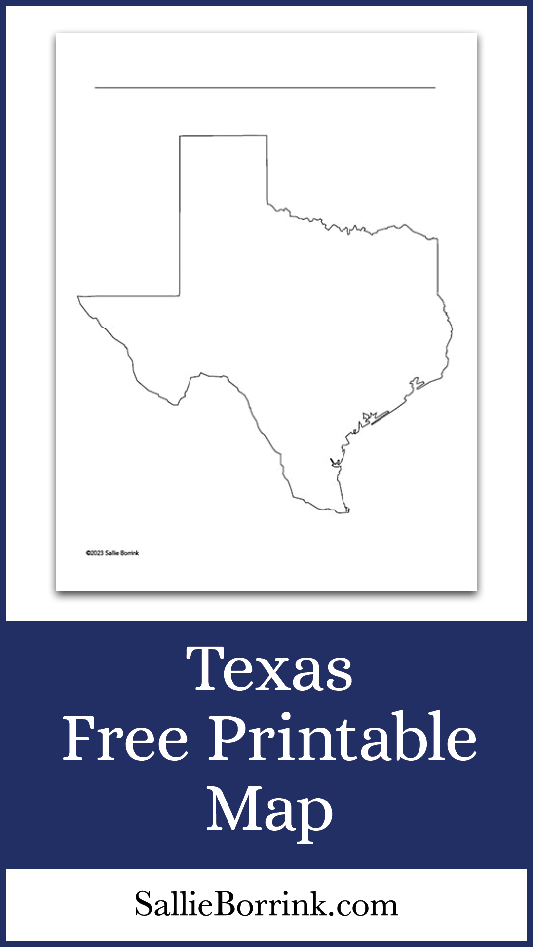 Free Texas Map Printable for State Studies | Sallie Borrink