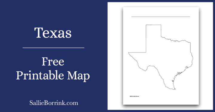 Free Texas Map Printable for State Studies | A Quiet Simple Life ...
