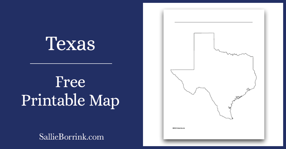 Free Texas Map Printable for State Studies | A Quiet Simple Life ...