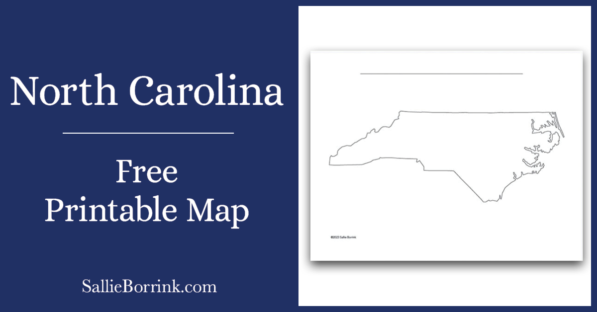 Free North Carolina Map Printable for Geography & History | A Quiet ...