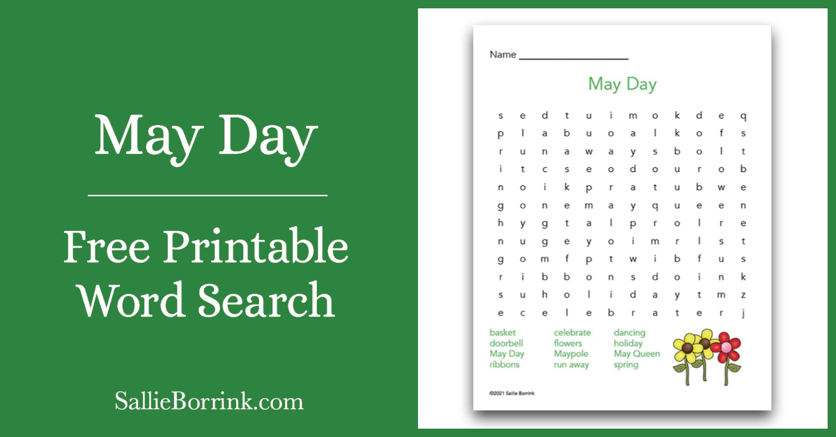 Free May Day Word Search Printable | A Quiet Simple Life | Sallie Borrink