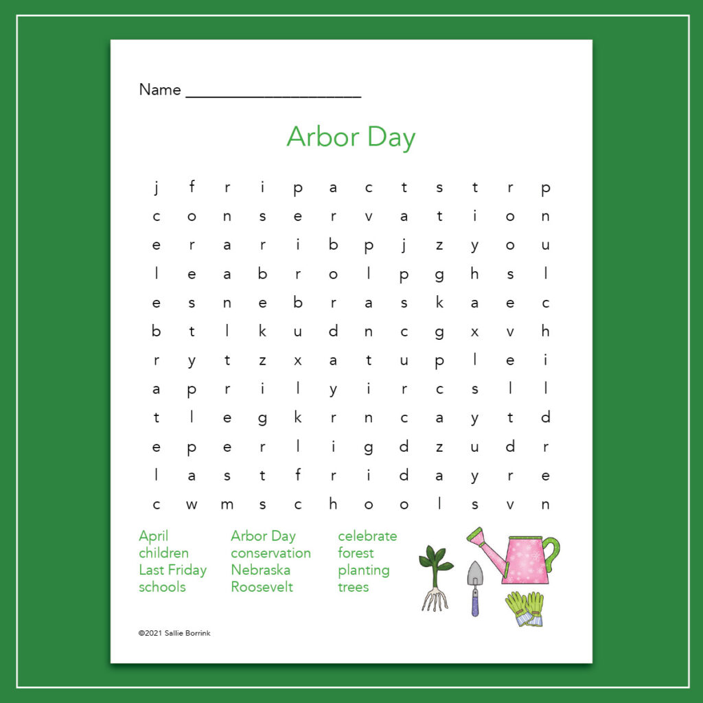 Free Arbor Day Word Search Printable | A Quiet Simple Life