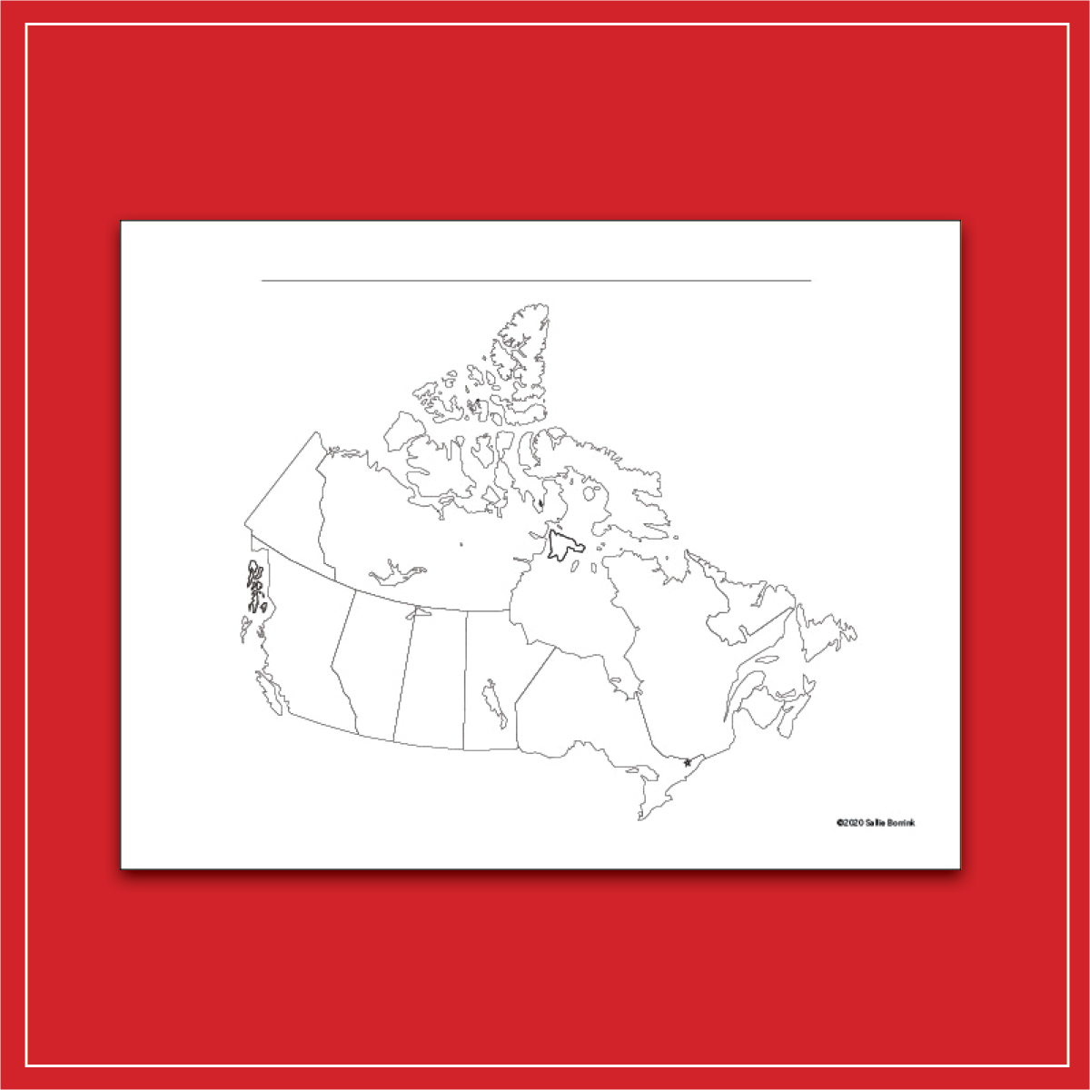 Free Printable Canada Map – Blank Outline Map | A Quiet Simple Life