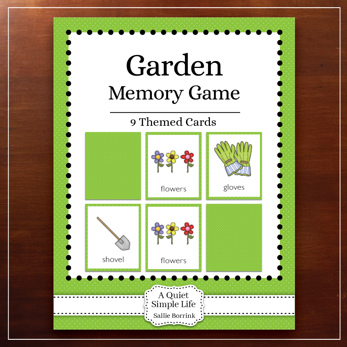 Garden Memory Game Free Printable | A Quiet Simple Life