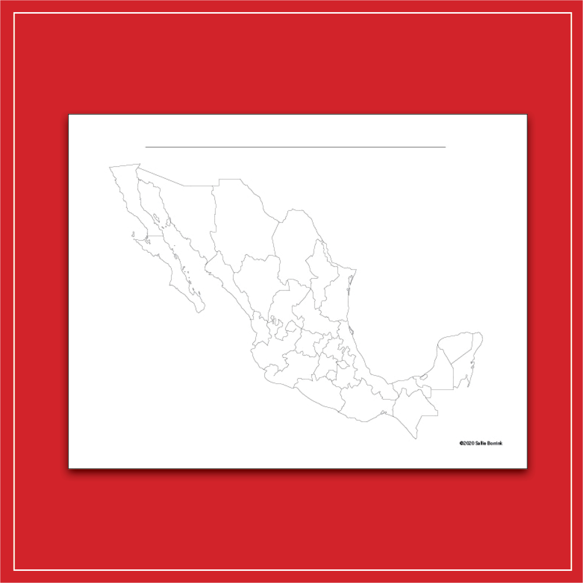 Free Printable Mexico Map – Blank Outline Map | A Quiet Simple Life
