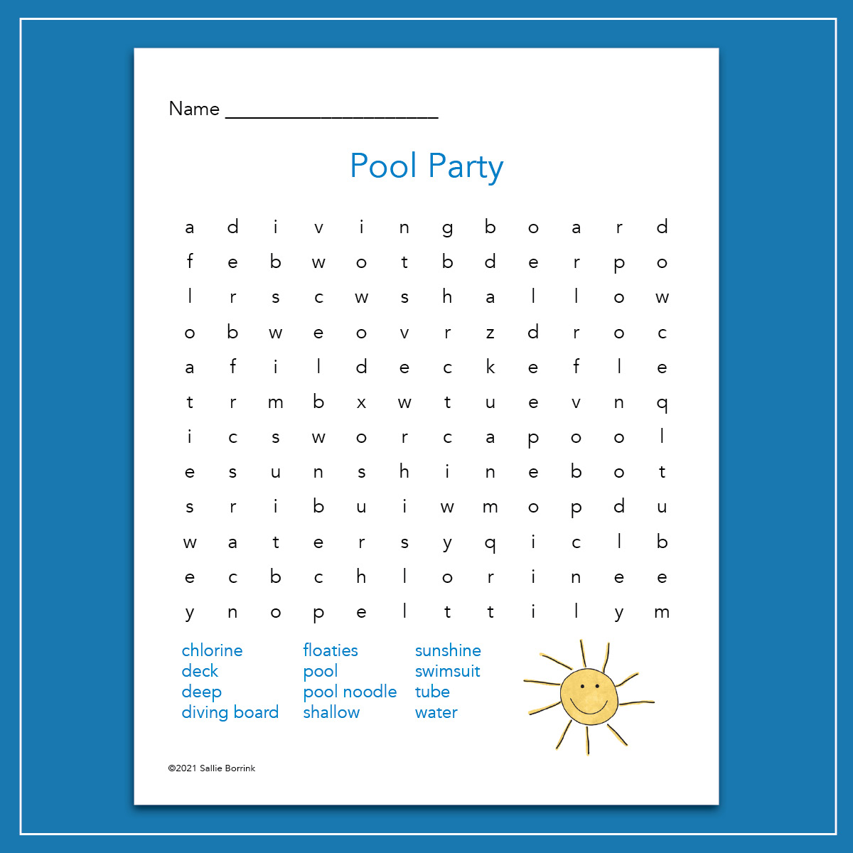 Block Party Word Search