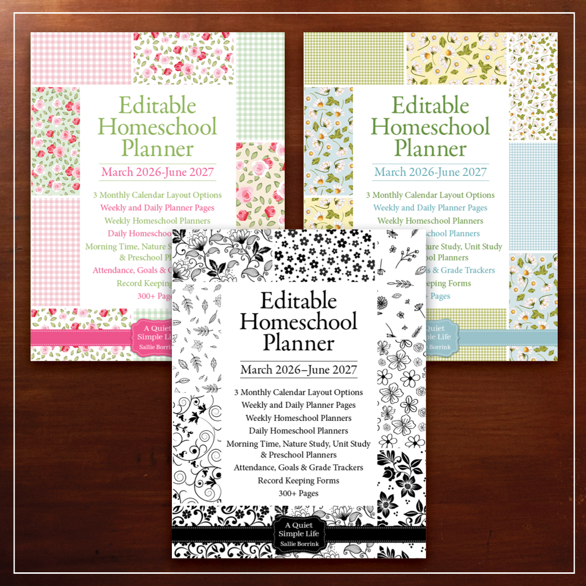 Editable Homeschool Planner 2026–2027 | 3 Designs in PDF | A Quiet ...