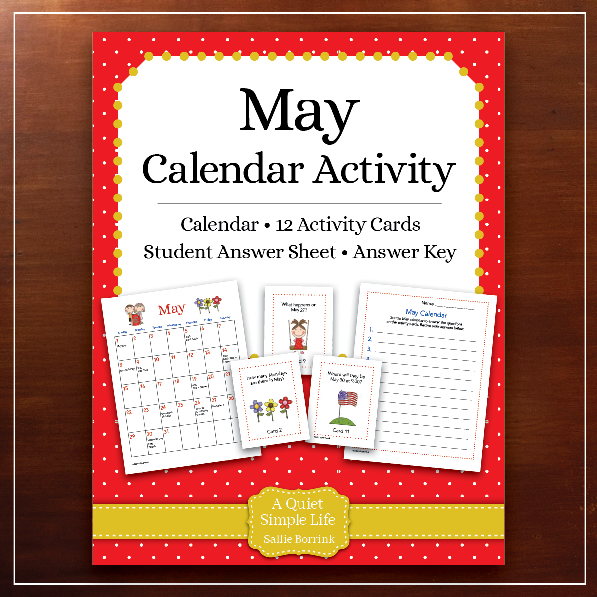 Free May Calendar Printable Activity for Kids | A Quiet Simple Life